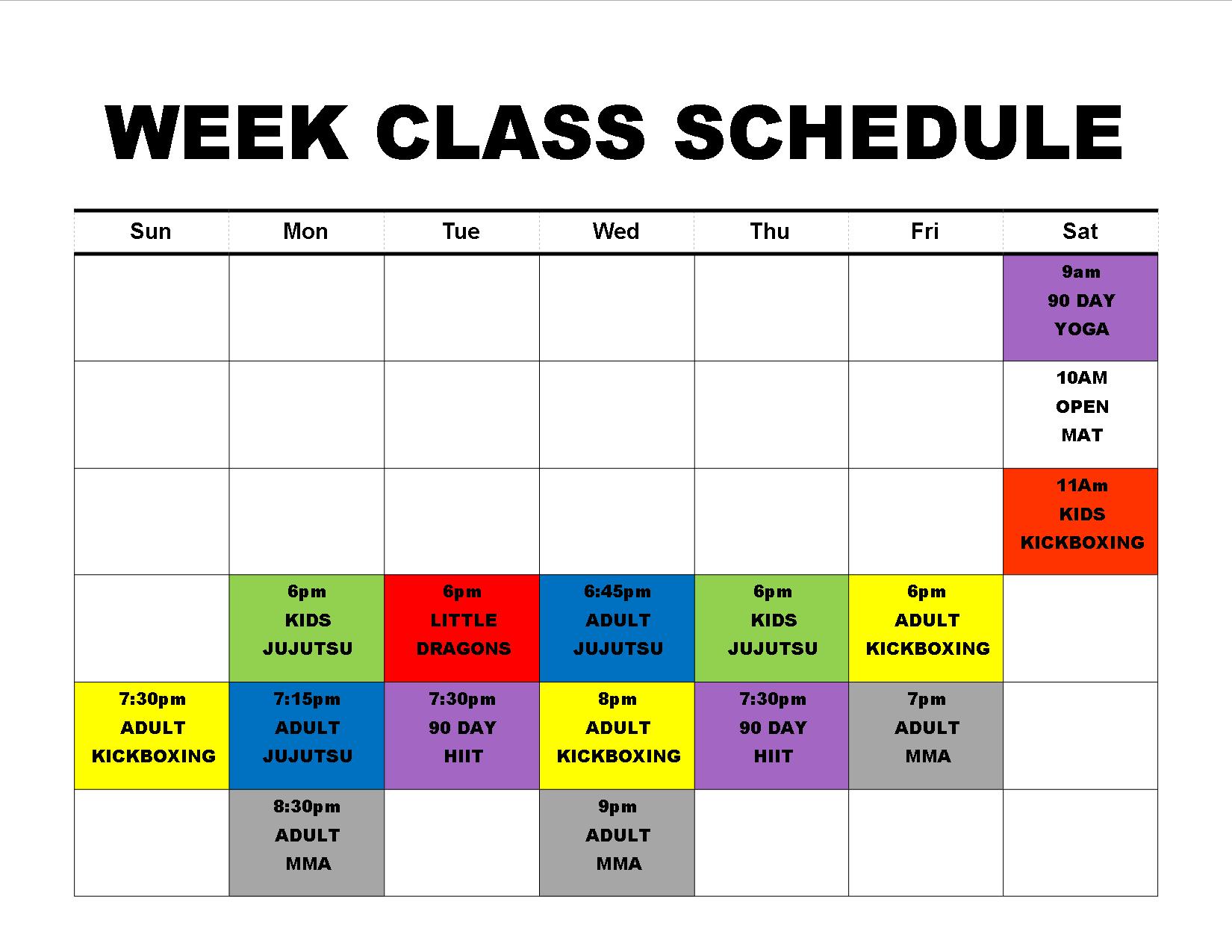Class Schedule